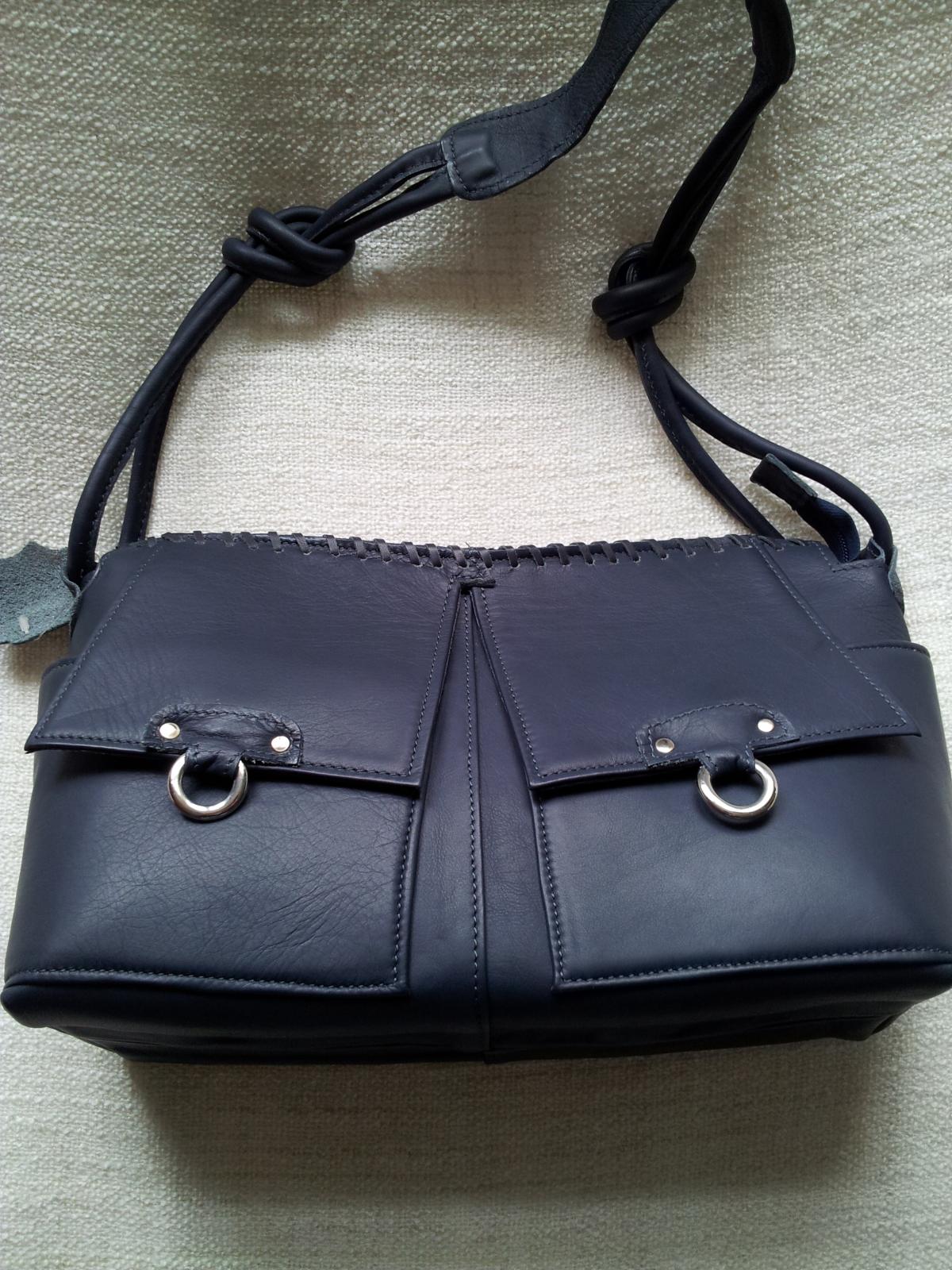 Real Cow Leather Women Hand Bag Indigo Color on Luulla